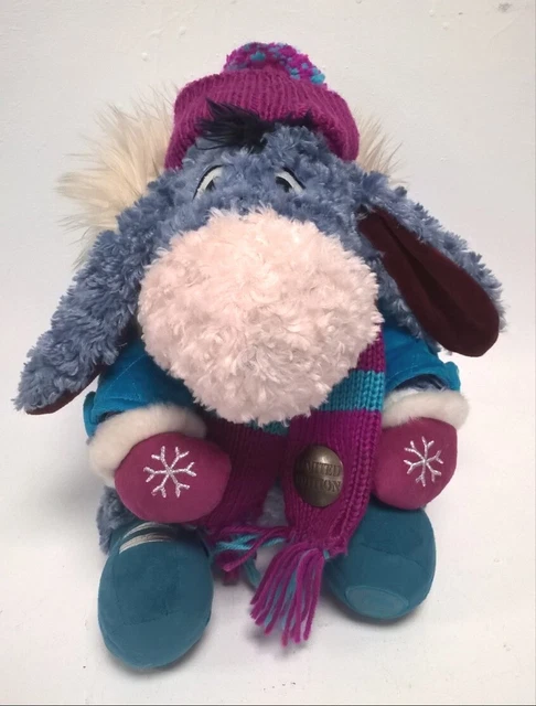 DISNEY STORE EXCLUSIVE Winter Eeyore Limited Ed Soft Toy Collectible ...