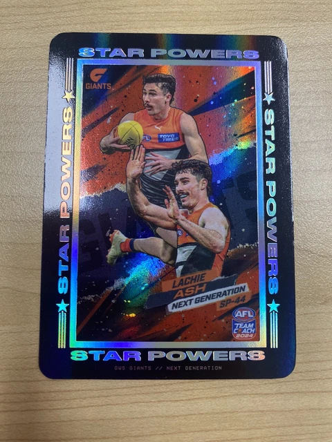 2024 AFL TEAMCOACH Lachie Ash Team Colours Star Power $1.25 - PicClick AU