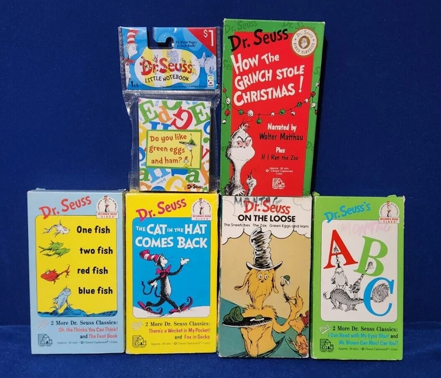 DR. SEUSS VHS Lot + Dr. Seuss Do You Like Green Eggs And Ham? Little ...