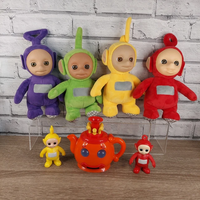 TELETUBBIES TALKING PLUSH Full Set Soft Toy Light Up Teapot Chime ...