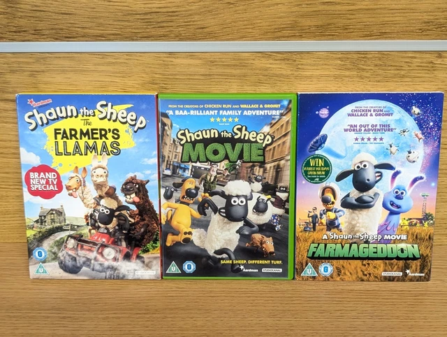 SHAUN THE SHEEP Movie DVD bundle Farmageddon The Farmers Llamas Movie ...