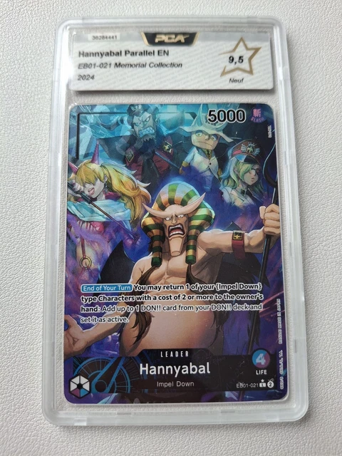 CARTE ONE PIECE PCA 9,5 Hannyabal Parallel EN Eb01-021 Ultra Rare PCA 9,5 EUR 24,90 - PicClick FR