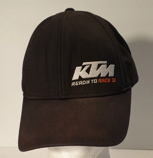 KTM “READY TO RACE” Logo Motorcycle Racing Cap Hat. Colour is Black ...