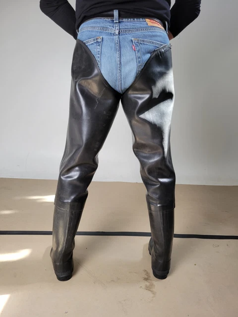 EXTREMELY RARE CENTURY Extra Tall Hip Boots Size UK 44(estimated) $350. ...