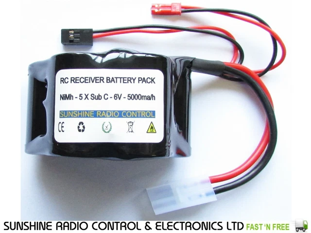 RC 5000MAH 6V NiMh SubC Hump Battery Pack 1/5th Scale Baja Truck RX ...