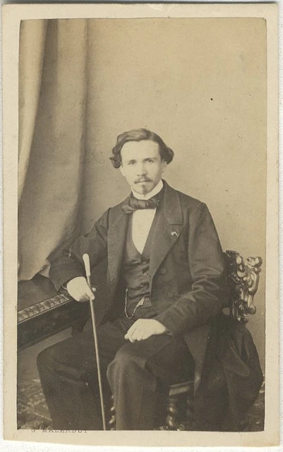 FOTO MALARDOT METZ Mappa Visite CDV Ritratto Uomo Verso 1860 EUR 42,09 ...