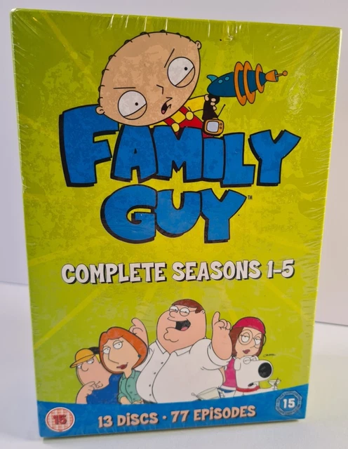 FAMILY GUY: SEASONS 1-5 DVD (2006) Seth MacFarlane - 13 DVDs 77 ...