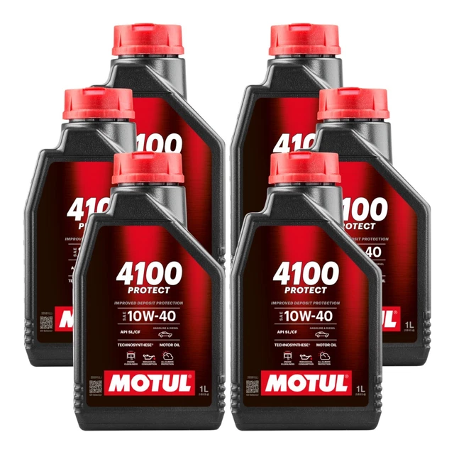 KIT 6 LITRES Huile Moteur Auto Motul 4100 PROTECT 10W40 Technosynthese ...