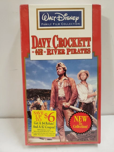 VINTAGE DISNEY DAVY Crockett and the River Pirates VHS New & Sealed ...