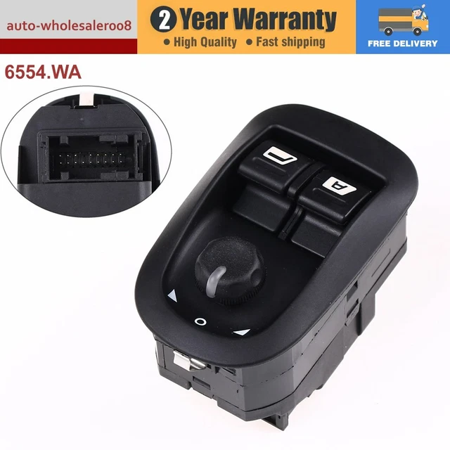 NEW ELECTRIC MASTER Window Mirror Switch 6554.WA Fits For PEUGEOT 206 ...