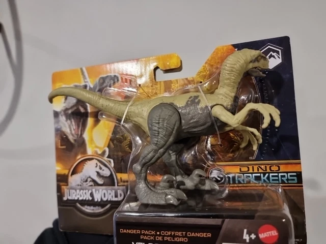MATTEL JURASSIC WORLD Danger Pack Velociraptor Dino Trackers Dinosaur ...