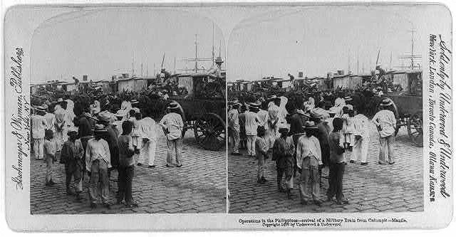 OPERATIONS IN THE Philippines - arrival of a military train from Ca ...