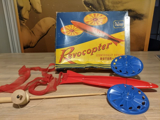 RARE VINTAGE 1950'S PALITOY REVOCOPTER IN ORIGINAL BOX. Free UK Postage ...