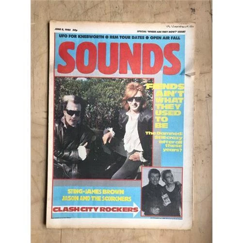 DAMNED SOUNDS MAGAZINE June 8 1985 - Damned Cover + Feature Insdie Uk £ ...