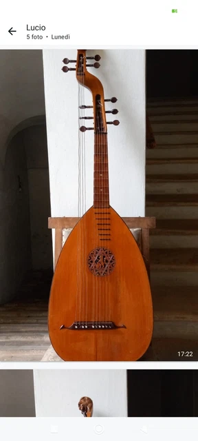 ANTICO LIUTO CHITARRA fine '800 originale Tedesco di NORLINGEN EUR 1. ...