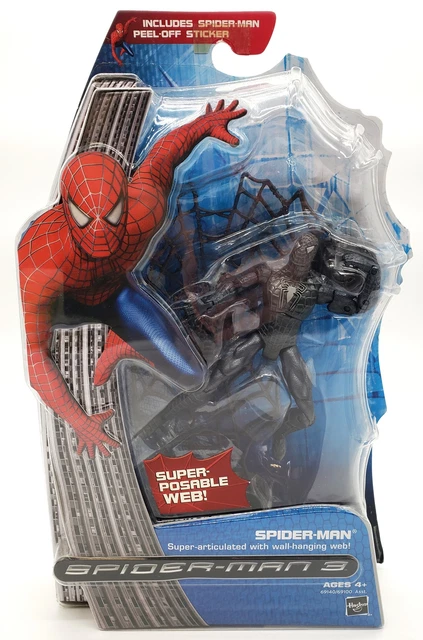 MARVEL SPIDER-MAN 3 Super-Posable Toile Symbiote Spider-Man Action ...