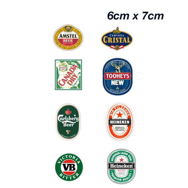 8 BEER LABELS VB, Heineken ,Tooheys , AMSTEL Bar Fridge Sticker $19.00 ...