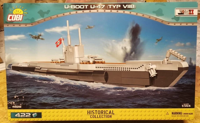 COBI 4828 DEUTSCHES U-Boot U-47 (TYP VIIB) WorldWar2 German submarine ...