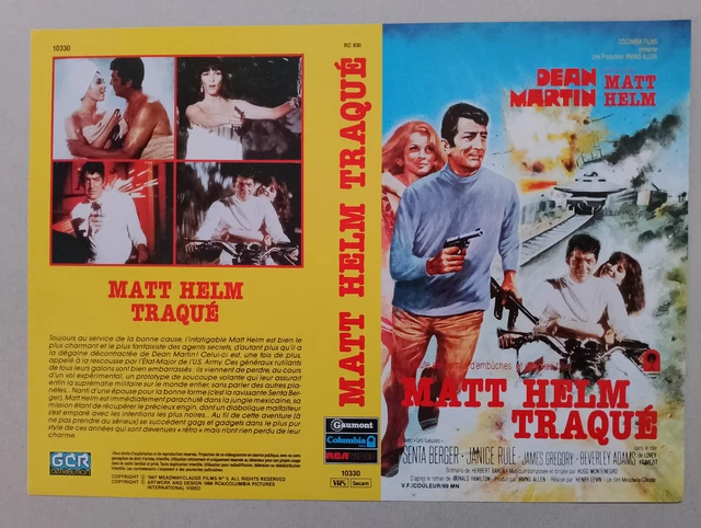 JAQUETTE VHS - Matt Helm Traqué - Vhs Sleeve - Dean Martin - Senta ...