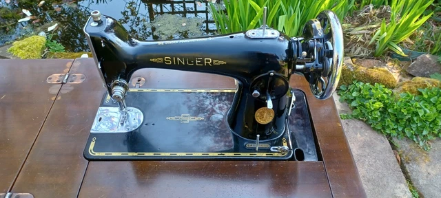 VINTAGE SINGER 201K Heavy Duty Electric Sewing Machine With Original ...