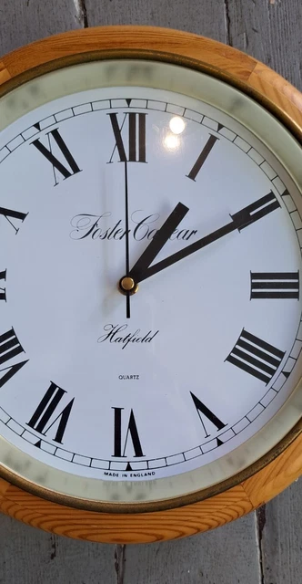 FOSTER CALLEAR BRASS And Wood Wall Clock £39.00 - PicClick UK