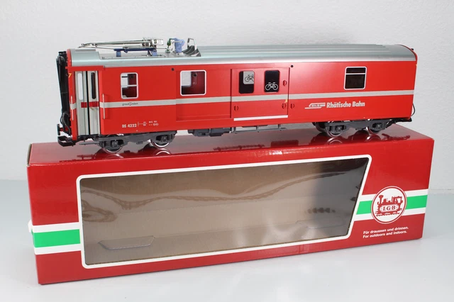 LGB SPUR G 30692 Gepäckwagen mit Stromabnehmer RhB Metallachsen OVP (A66) EUR 400,00 - PicClick DE