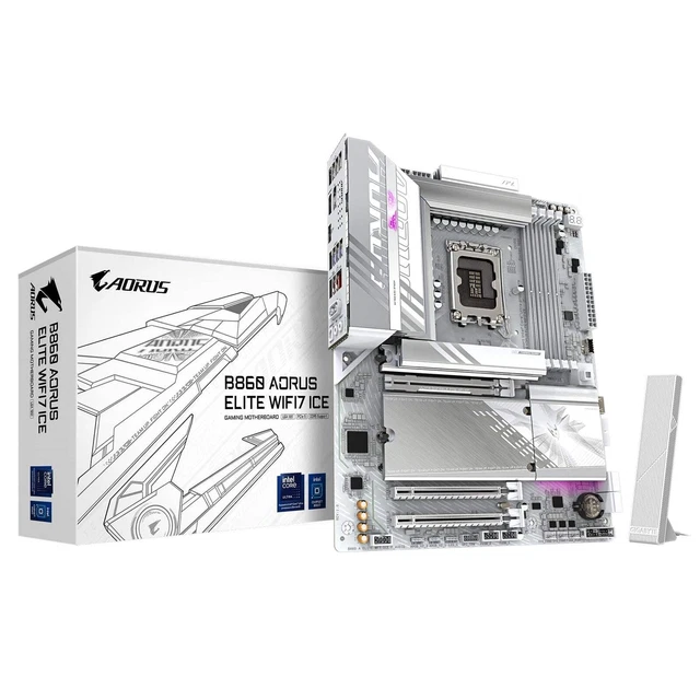 GIGABYTE B860 AORUS ELITE WIFI7 ICE Intel 1851 Socket Motherboard, ATX ...