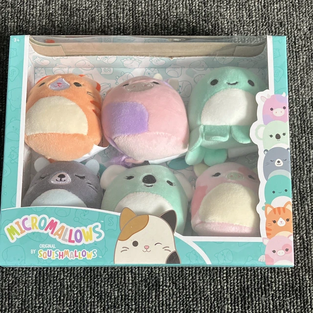 SQUISHMALLOWS MICROMALLOWS MINI Plush Soft Toys 6-Pack Boxed Animals ...