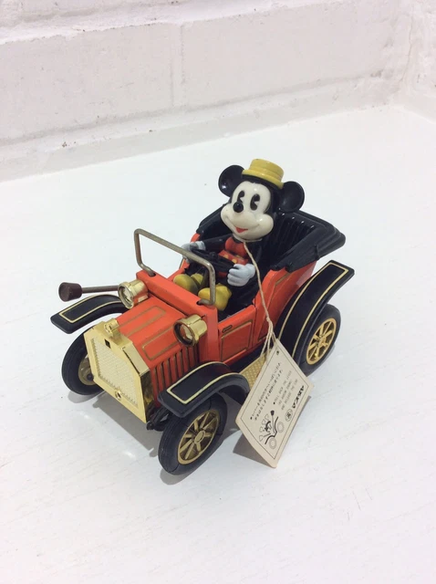 DISNEYS MASUDAYA CORP 1981 Mickey Mouse Lever Toy Car Working £18.00 ...