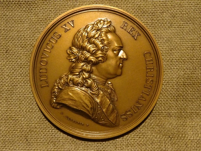MÉDAILLE BRONZE DUVIVIER Ludovicus XV Rex Christianiss IHEDN EUR 28,00 ...