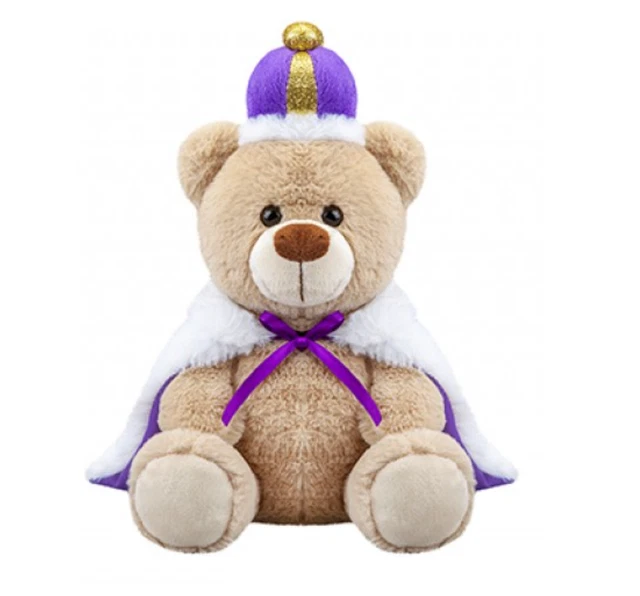 KING CHARLES III Coronation Teddybär Mit Krone & Umhang Neuheit ...