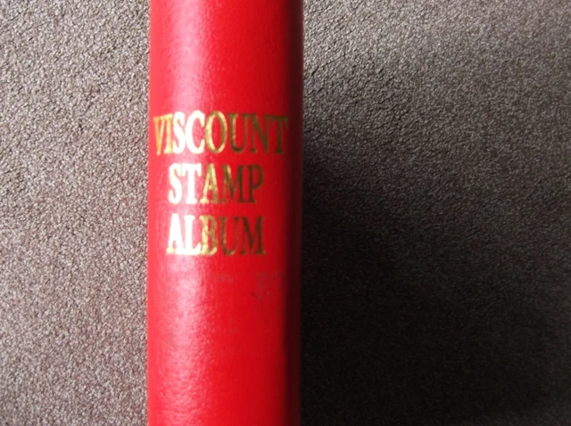 VISCOUNT STAMP ALBUM Martin Mills quadrilled leaves unused. Red £17.99 ...
