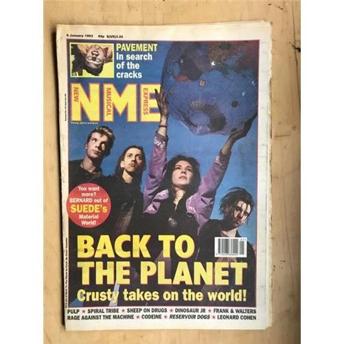 BACK TO THE Planet Nme Magazine Jan 9 1993 - Back To The Planet Cover ...