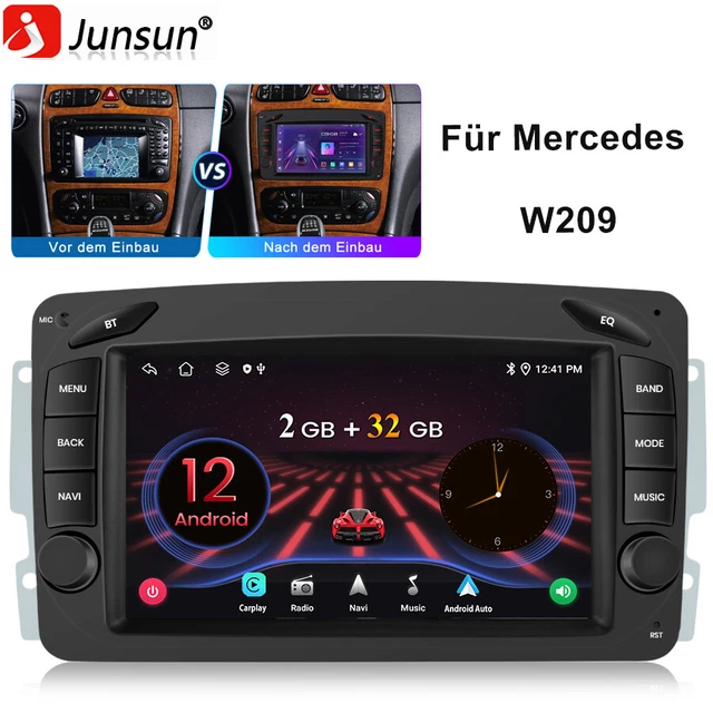2+32G ANDROID 12.0 Autoradio Navi GPS Für Mercedes Benz CLK W203 W208 W209 W463 EUR 189,99 ...