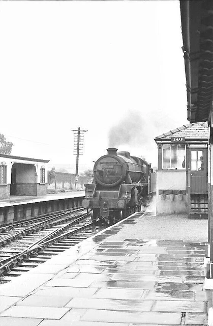 NEGATIVE 35MM LMS STANIER 45081 IN SHAP STATION c1965 +COPYRIGHT £3.99 ...