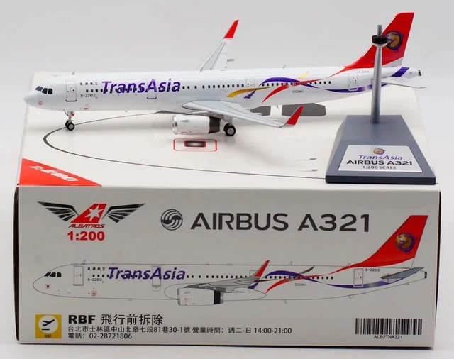 A321 TRANSASIA AIRWAYS Reg: B-22612 With Stand - Albatros Av2Alb2Tna321 ...