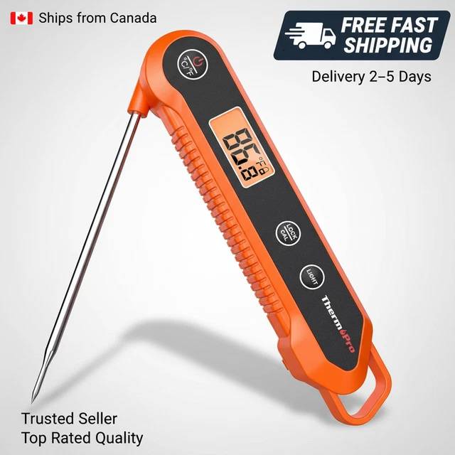 THERMOPRO WATERPROOF DIGITAL Instant Read Meat Thermometer Kitchen ...