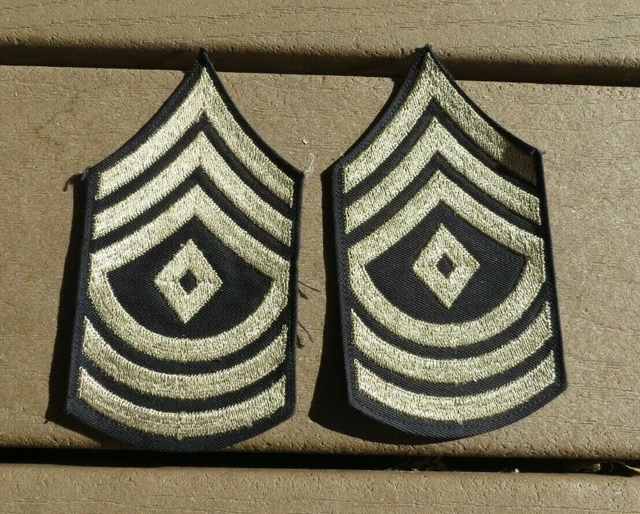 WW2 US ARMY RANK Insignia First Sergent 1ère année Sgt Chevron match ...