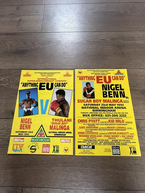 PRINCE NASEEM HAMED v Andrew Bloomer Boxing Program Plus Handbill 1992 ...