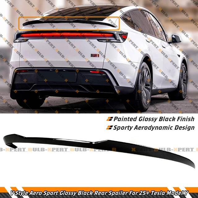 FOR 2025-2026 TESLA Model Y Juniper V Style Aero Gloss Black Rear Trunk ...