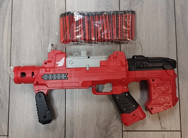 (HALO) MATTEL BOOMCO UNSC SMG BLASTER GUN RED WITH 100 DARTS RARE NEW💥💥 ...