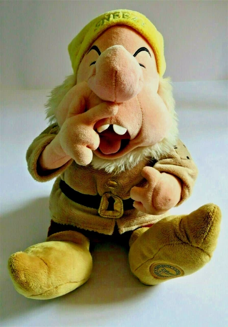 DISNEY OFFICIAL SNOW White & The Seven Dwarfs 30cm Sneezy Soft Plush ...