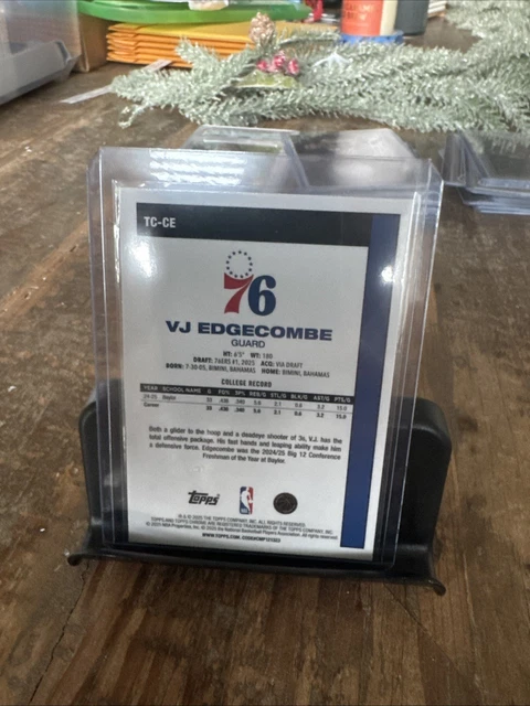 2025-26 TOPPS CHROME VJ Edgecombe Silver Mojo Refractor Rookie Short Print SSP $41.66 - PicClick CA