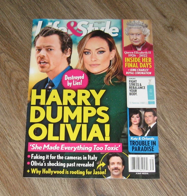 LIFE & STYLE 2022 magazine Harry Styles OLIVIA WILDE Queen Elizabeth ...