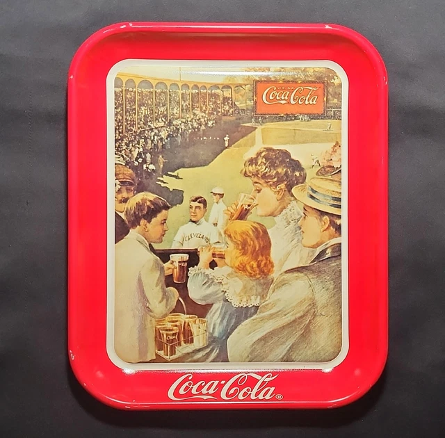 1989 COCA COLA Metal Collectors Serving Coke Tray Litho Tin Vintage ...