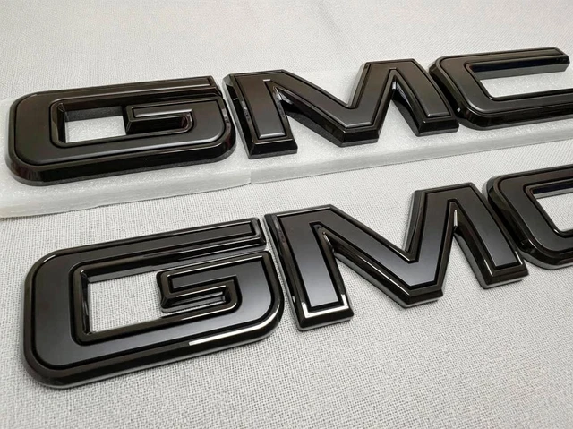 NEW FRONT & Rear Emblem Black kit For 2019 - 2026 GMC Sierra 1500 ...