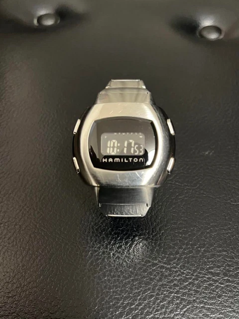 HAMILTON PULSAR H121138911 Digital Men In Black 2 LED Electronic Watch ...