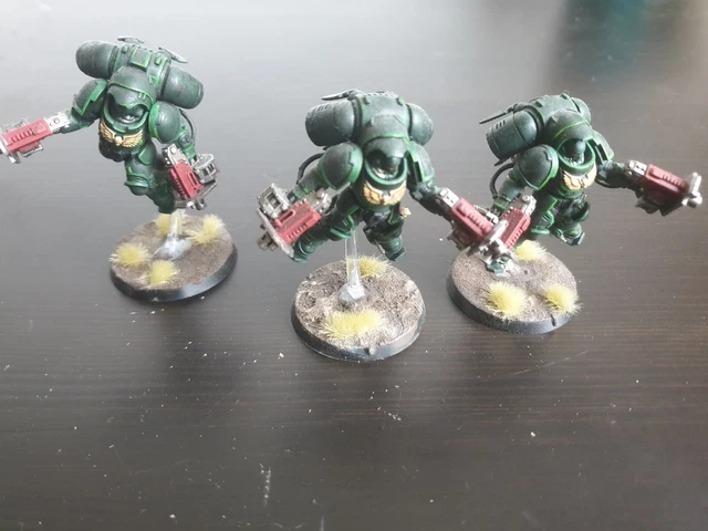 WARHAMMER 40K SPACE marines Dark Angels Interceptors detailliert bemalt ...