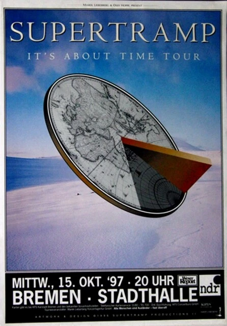 SUPERTRAMP - 1997 - Plakat - In Concert - It's about Time Tour - Poster ...