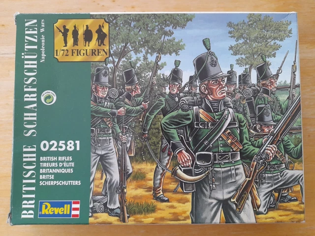 REVELL 1/72 BRITISH RIFLES Napoleonic Waterloo figures set 02581 Sealed ...